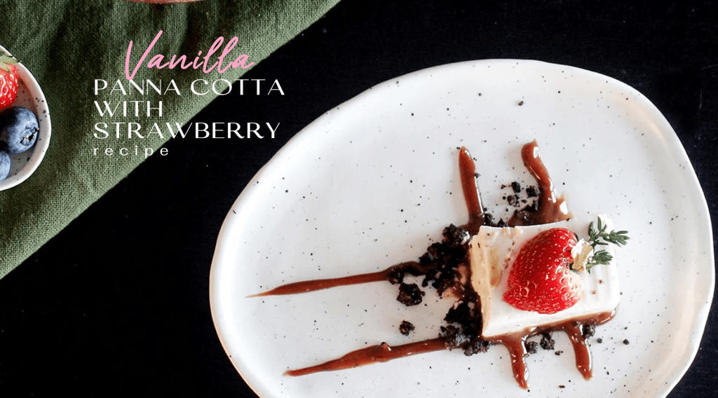 Vanilla Panna Cotta with Strawberry, Chocolate Crumble | Recipe by roro ...